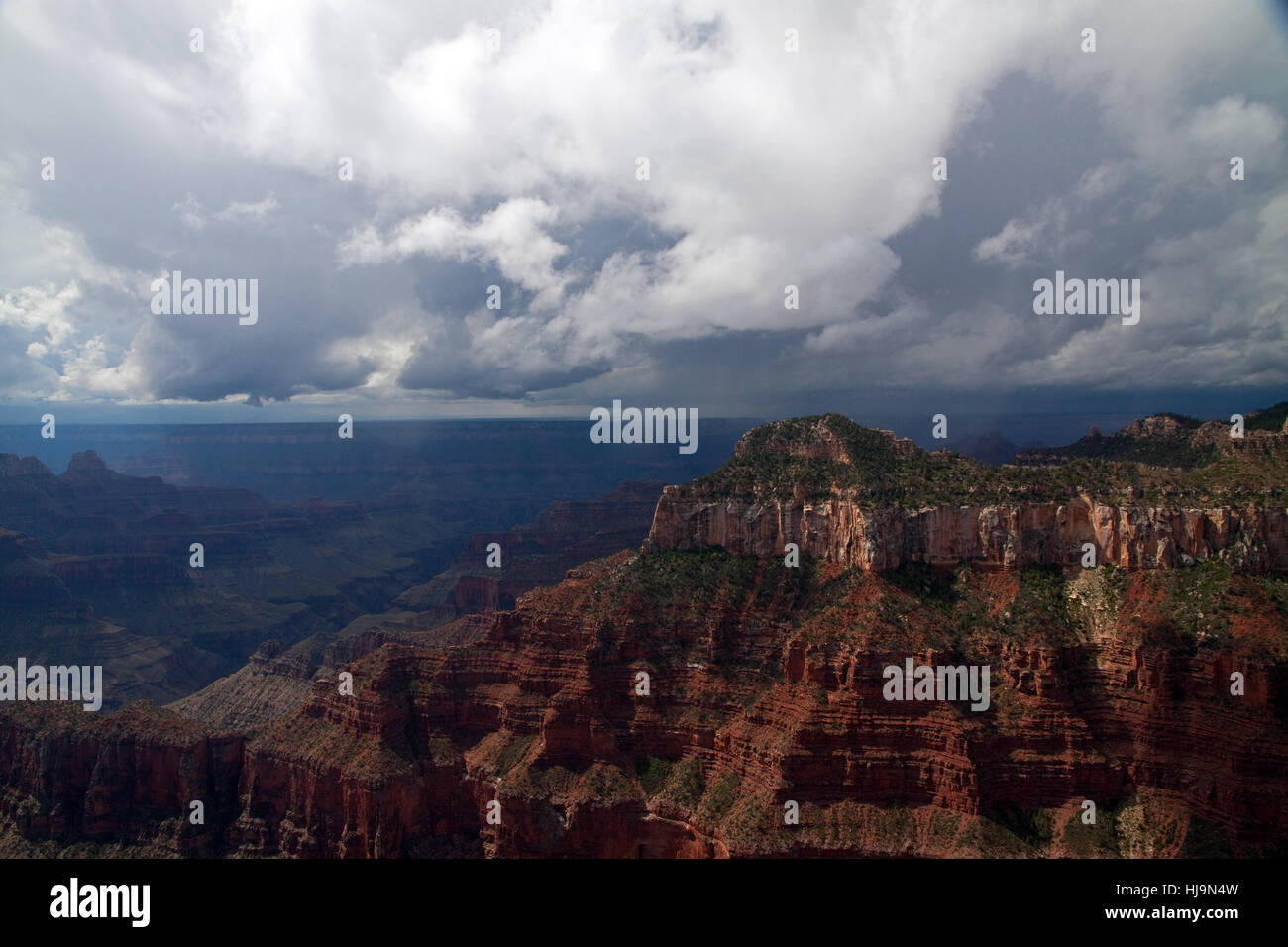 ravine, arizona, natural wonder, thunderclouds, blue, big, large ...