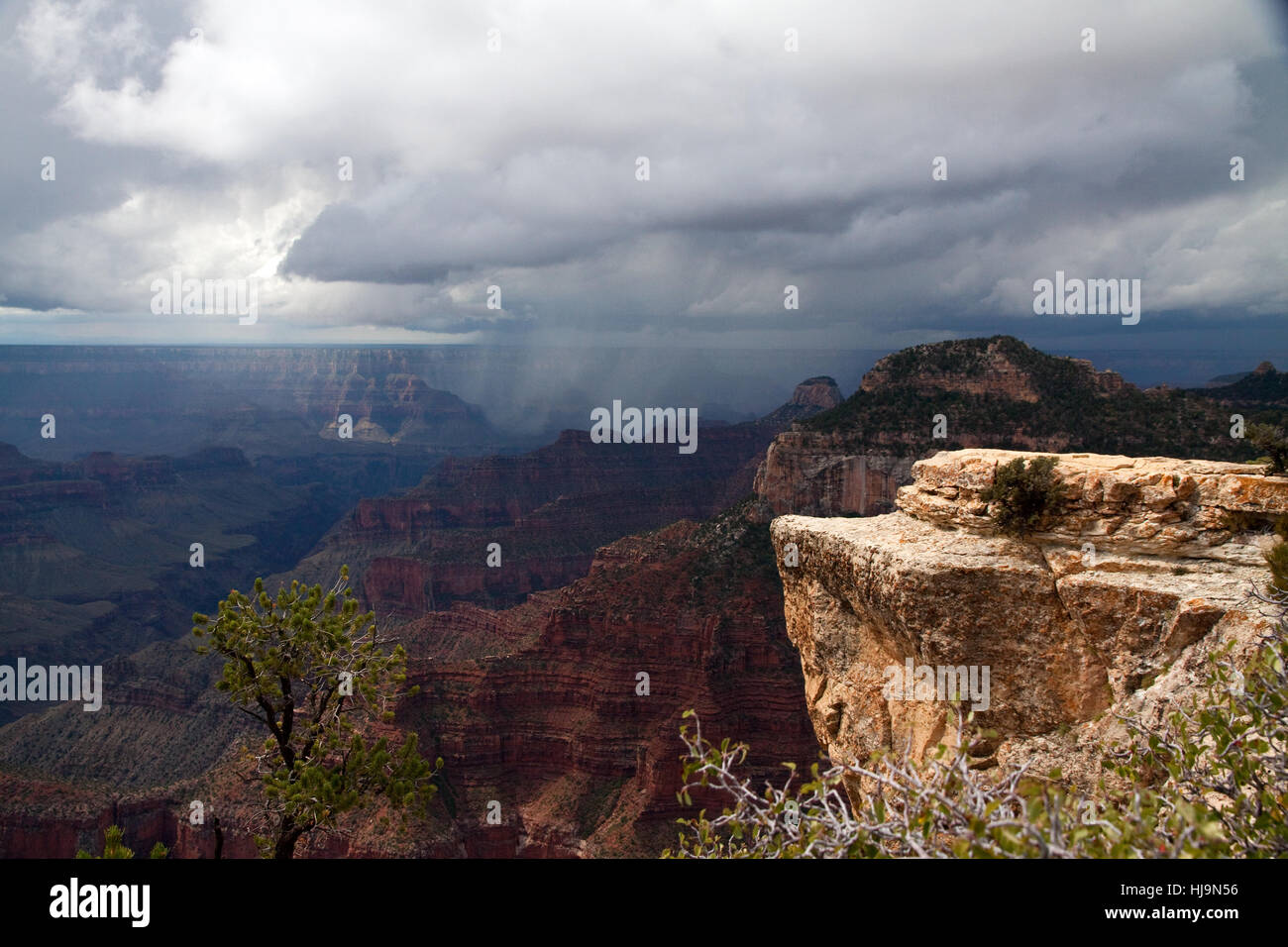 ravine, arizona, natural wonder, thunderclouds, blue, big, large ...
