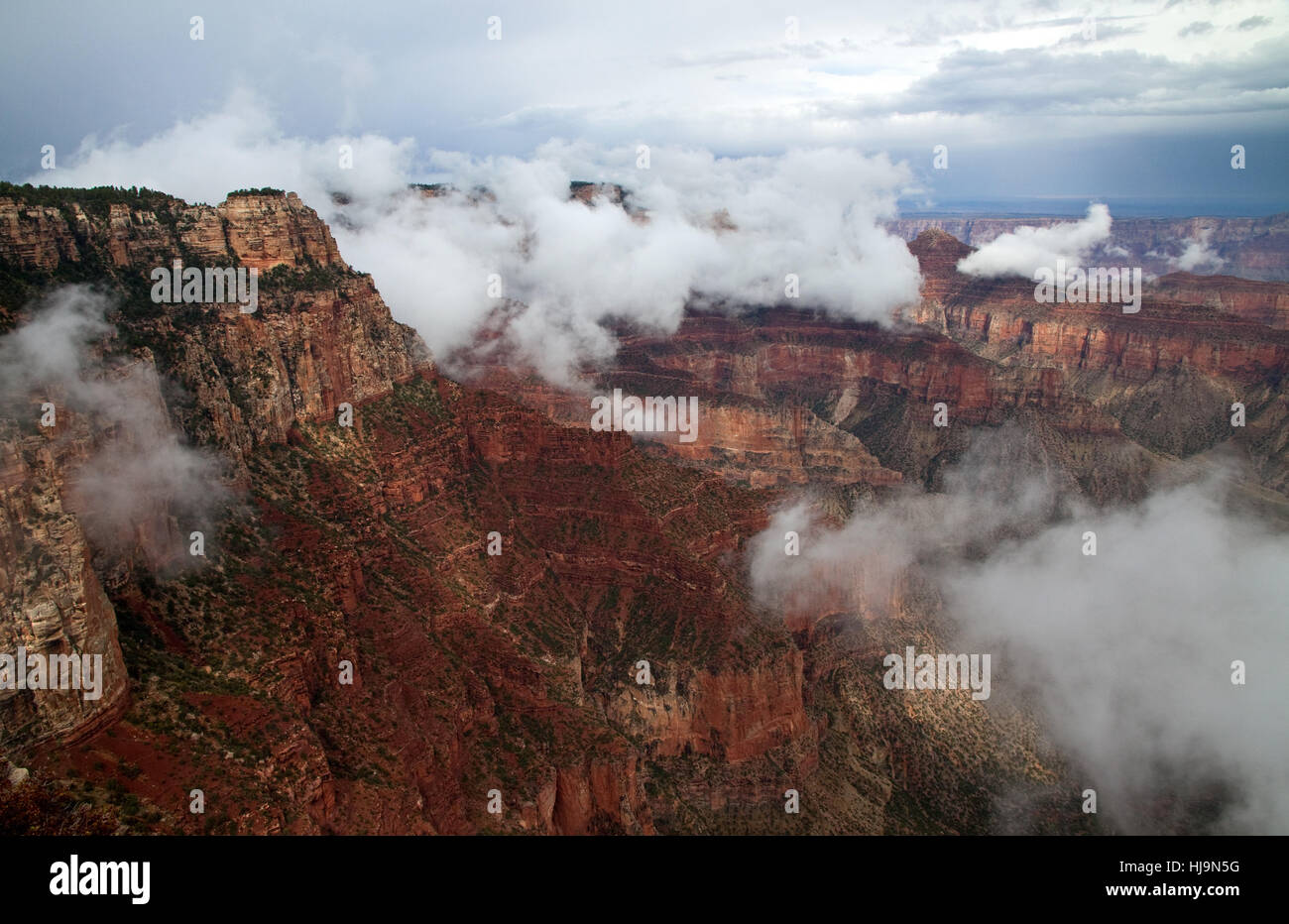 ravine, arizona, natural wonder, thunderclouds, blue, big, large ...