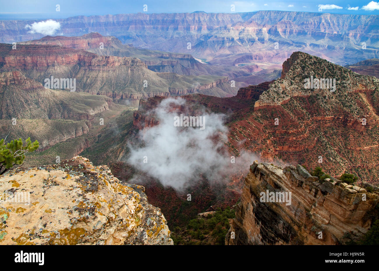 ravine, arizona, natural wonder, thunderclouds, blue, big, large ...