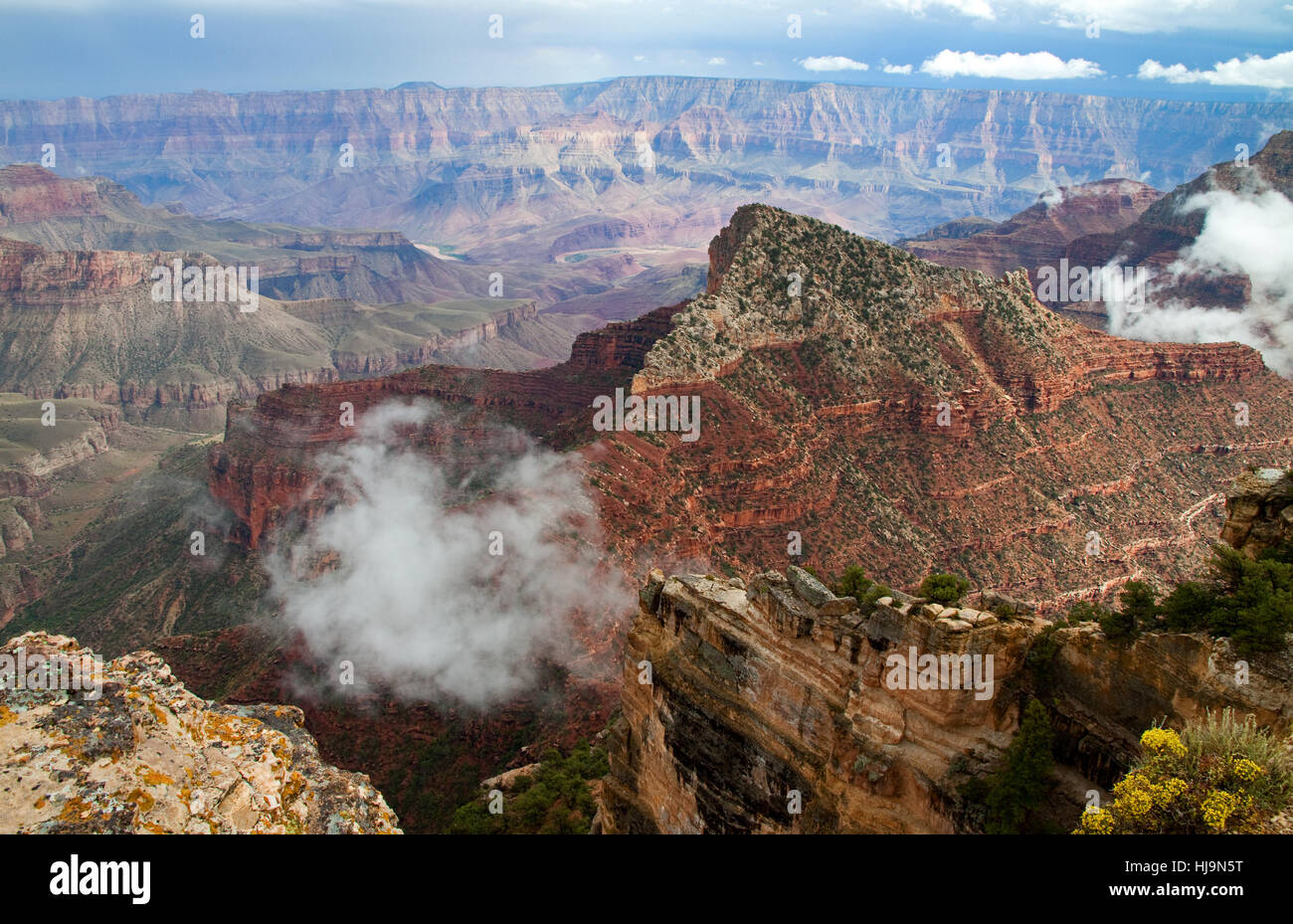 ravine, arizona, natural wonder, thunderclouds, blue, big, large ...