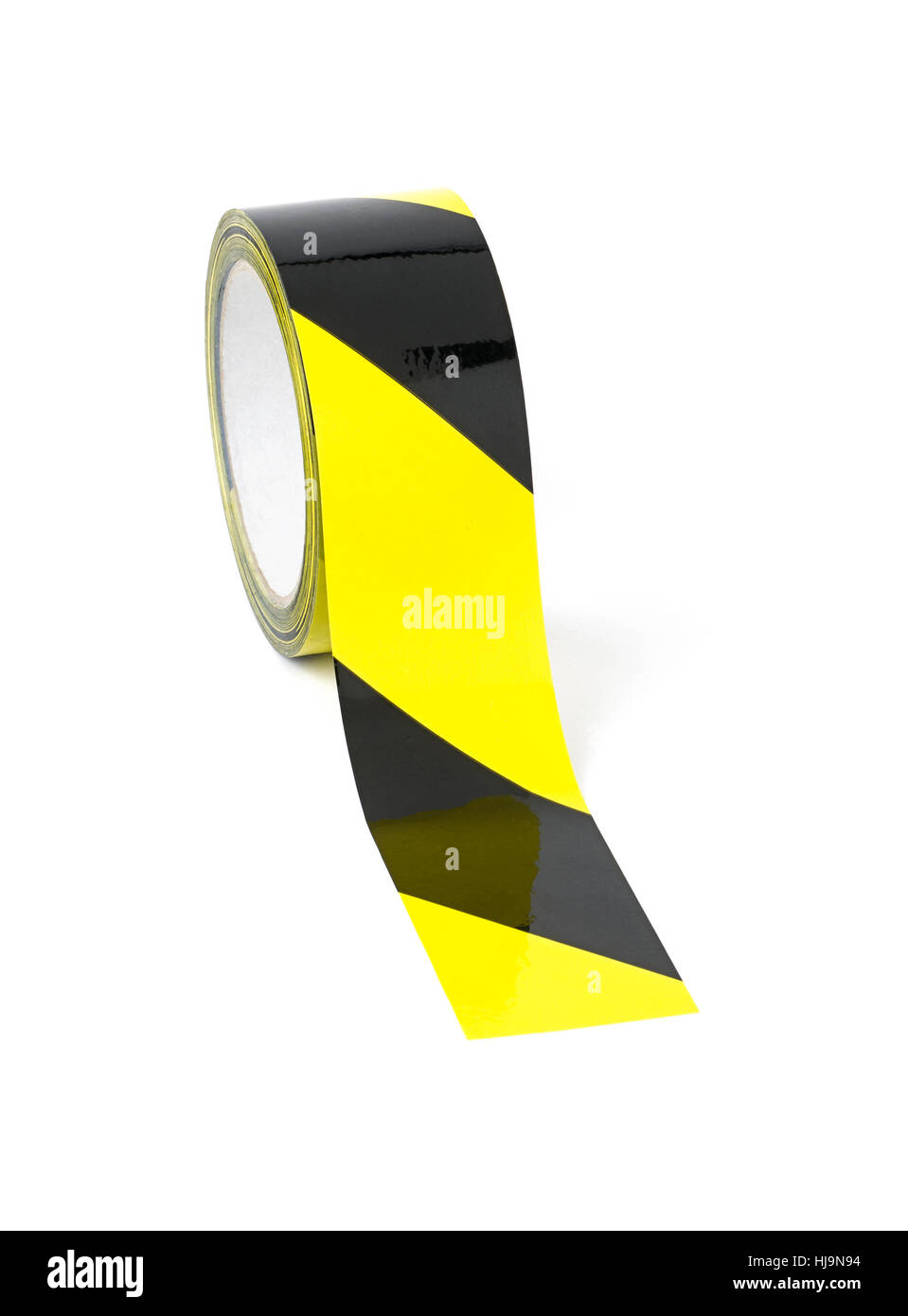yellow black striped warning tape Stock Photo - Alamy