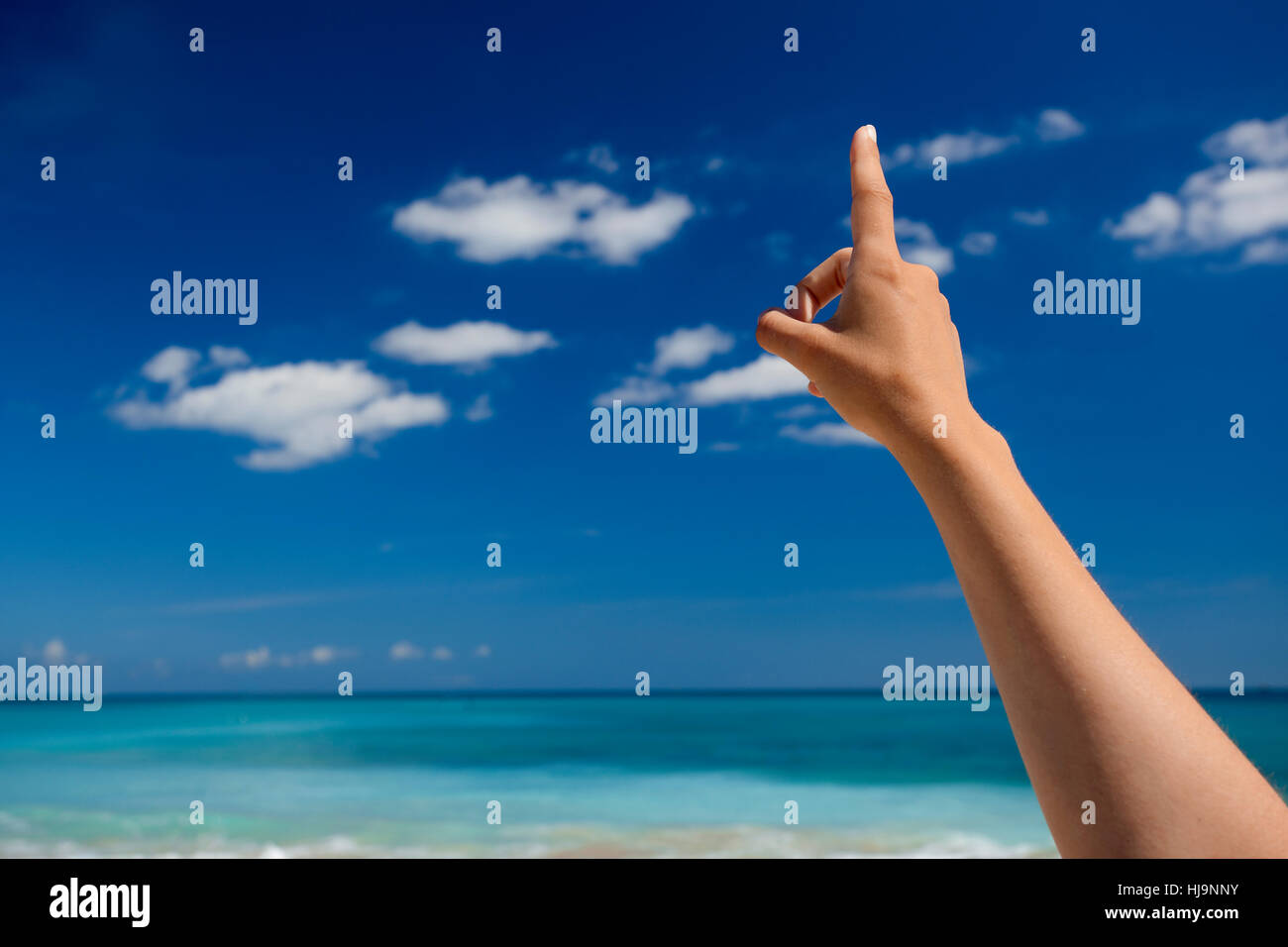hand, beach, seaside, the beach, seashore, directions, up, on, sign ...