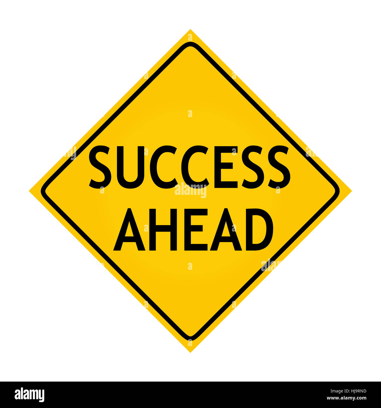 fun road sign - success ahead Stock Photo - Alamy