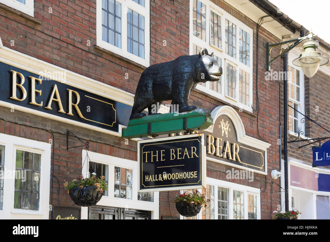 12th century The Bear Pub, Market Square, Horsham, West Sussex, England ...