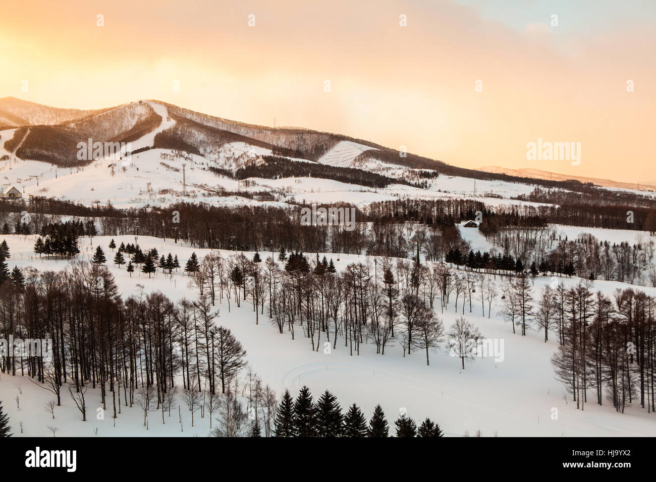winter scenes Rusutsu, Hokkaido, Japan Stock Photo - Alamy
