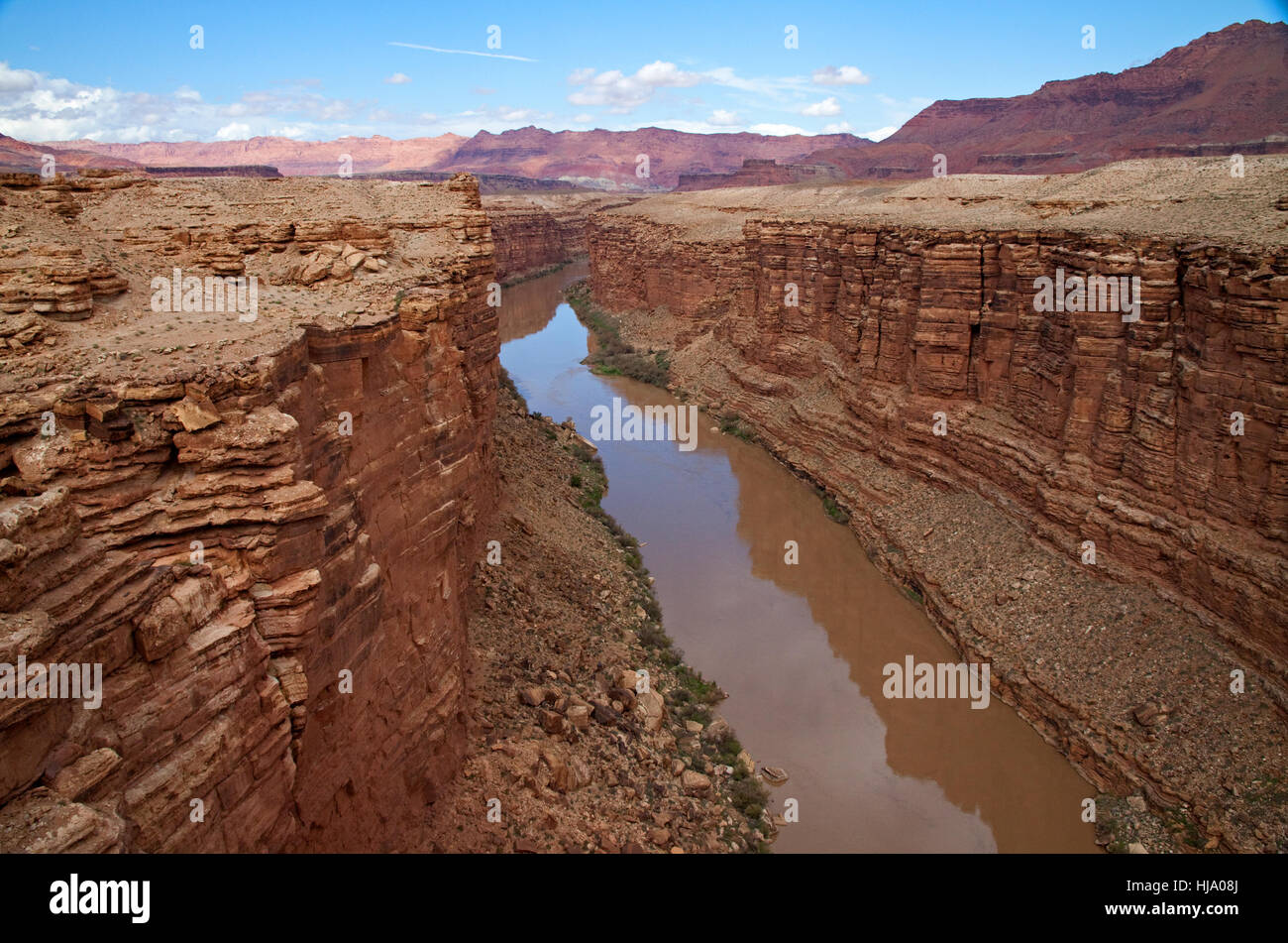 ravine, arizona, Canyon, river, water, blue, big, large, enormous ...