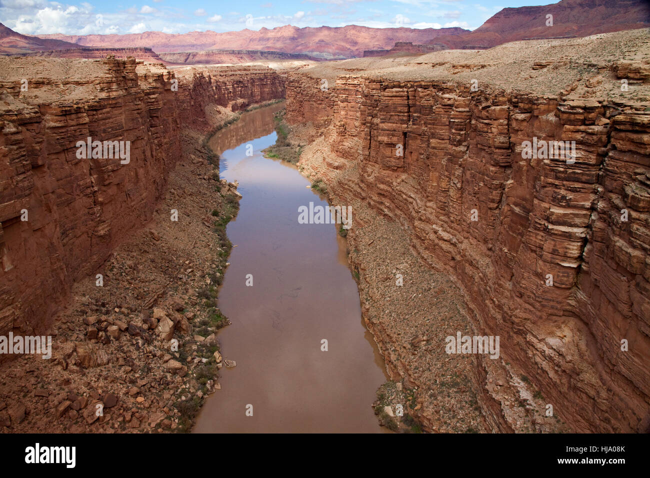 ravine, arizona, Canyon, river, water, blue, big, large, enormous ...
