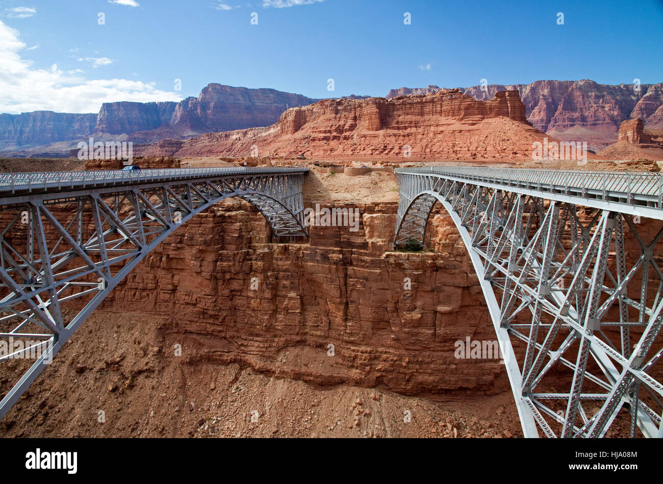 bridge, ravine, arizona, Canyon, blue, big, large, enormous, extreme ...