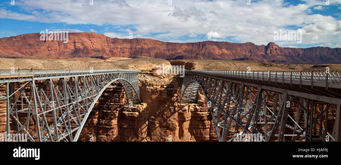 bridge, ravine, arizona, Canyon, blue, big, large, enormous, extreme ...