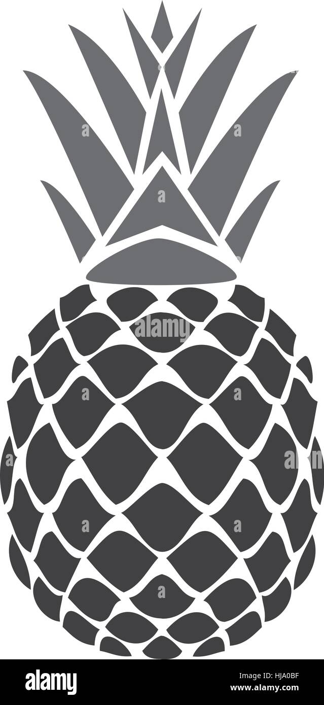 vector pineapple isolated on white Stock Vector Image & Art - Alamy