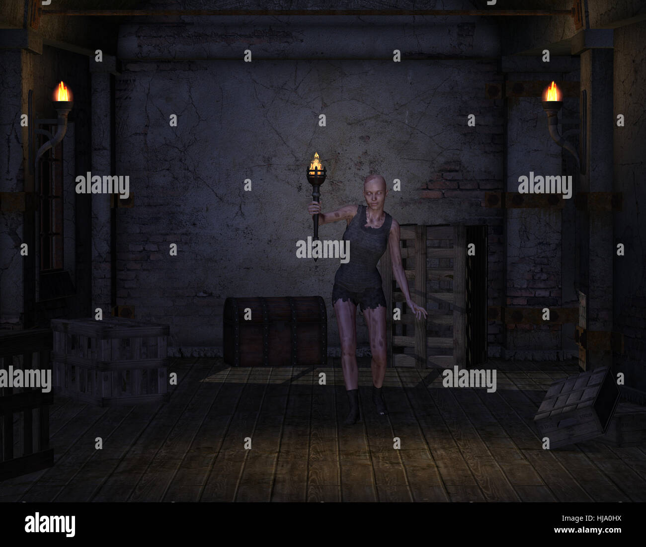 woman, fear, horror, rotten, zombie, dead, inside, window, porthole ...