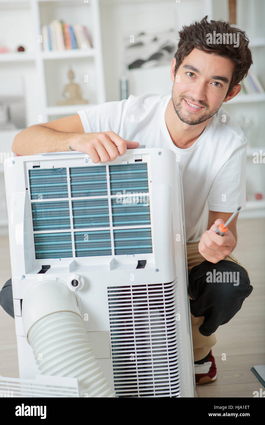 Portrait male air conditioning hi-res stock photography and images - Alamy