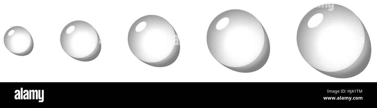 transparent drop icon set with shadow on white background illustration ...