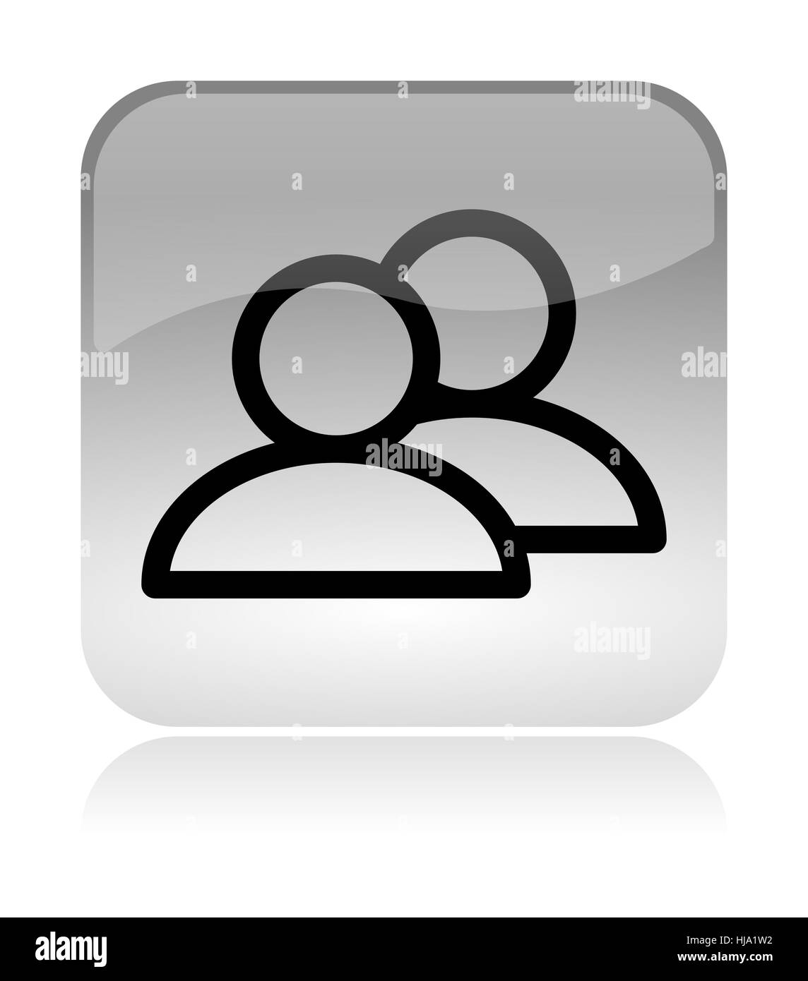 Group users white, transparent and glossy web interface icon with ...