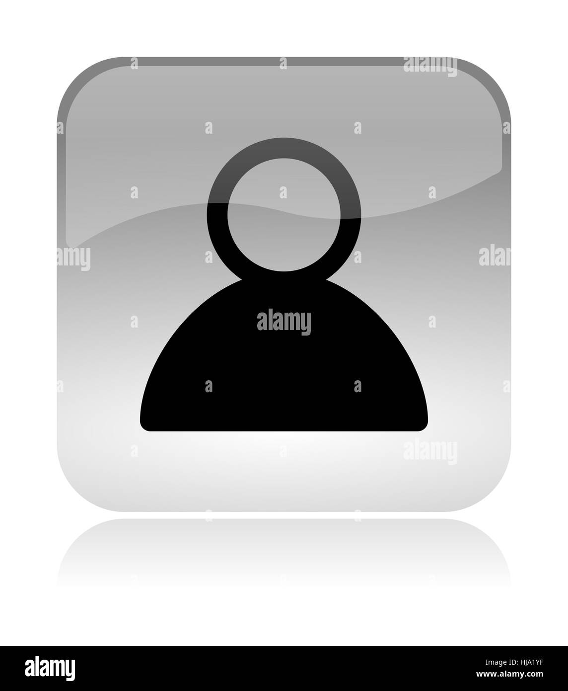 User profile white, transparent and glossy web interface icon with ...