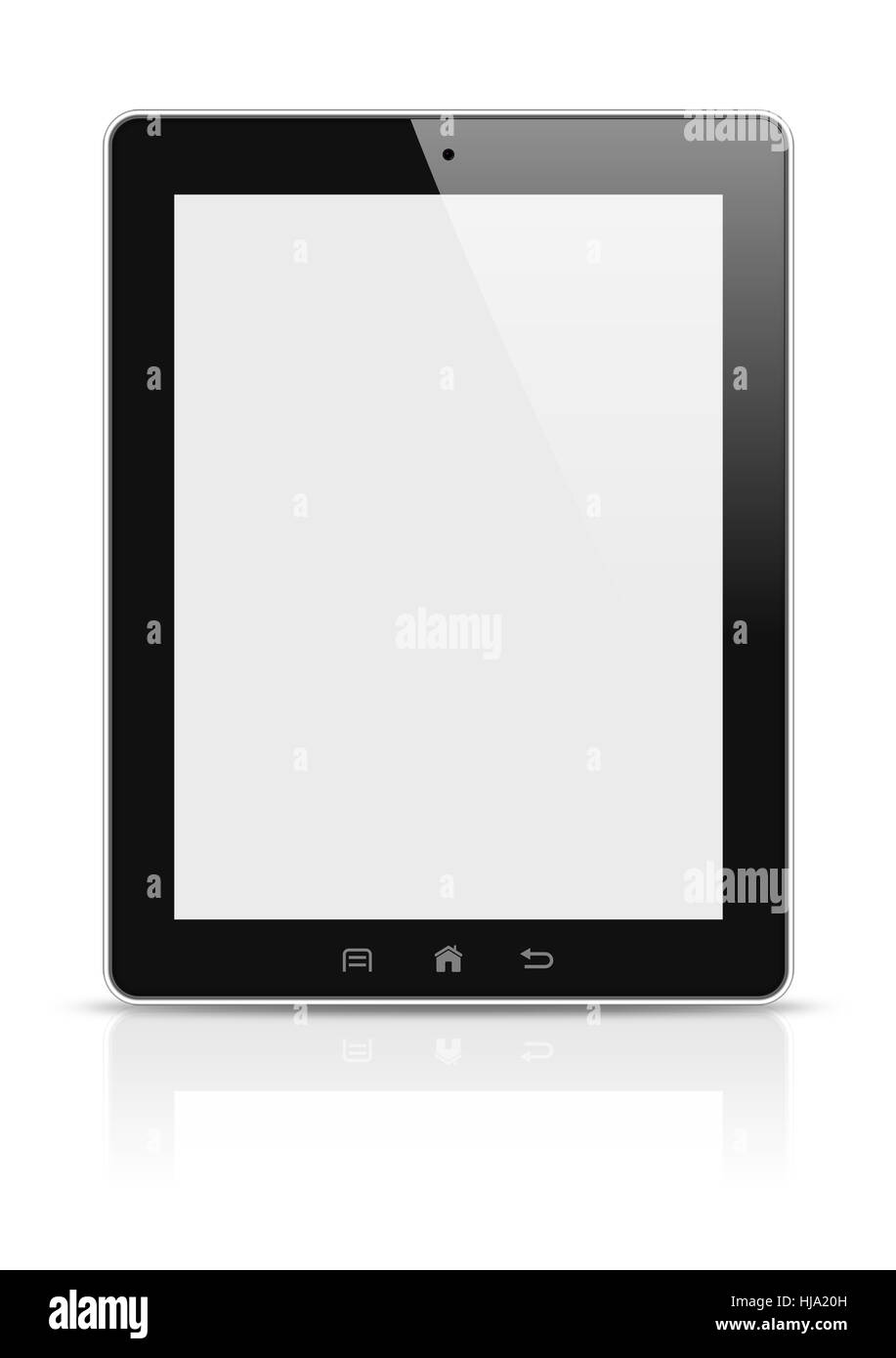 Tablet pc on white background illustration Stock Photo - Alamy