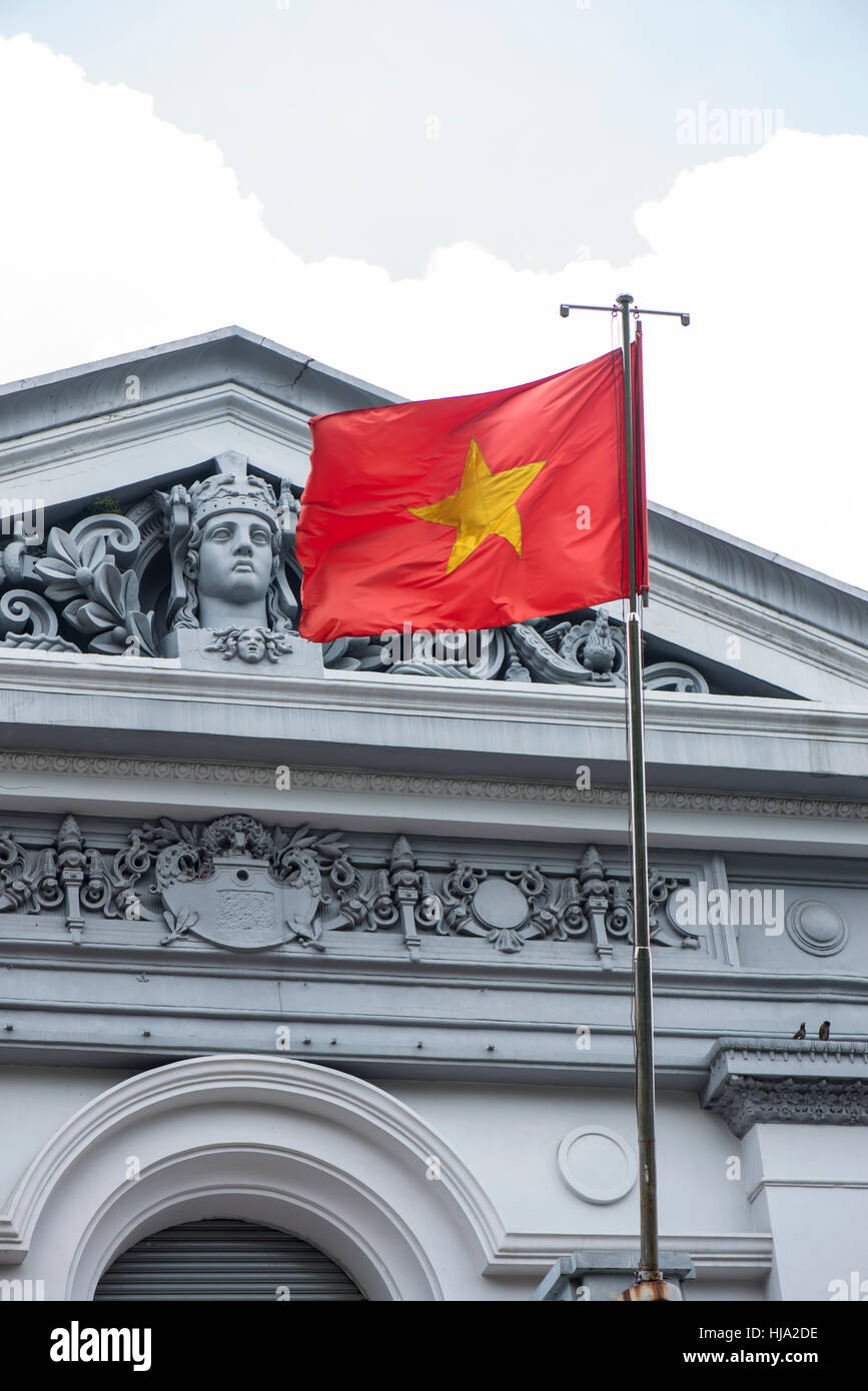 Vietnamese flag, Saigon Stock Photo - Alamy