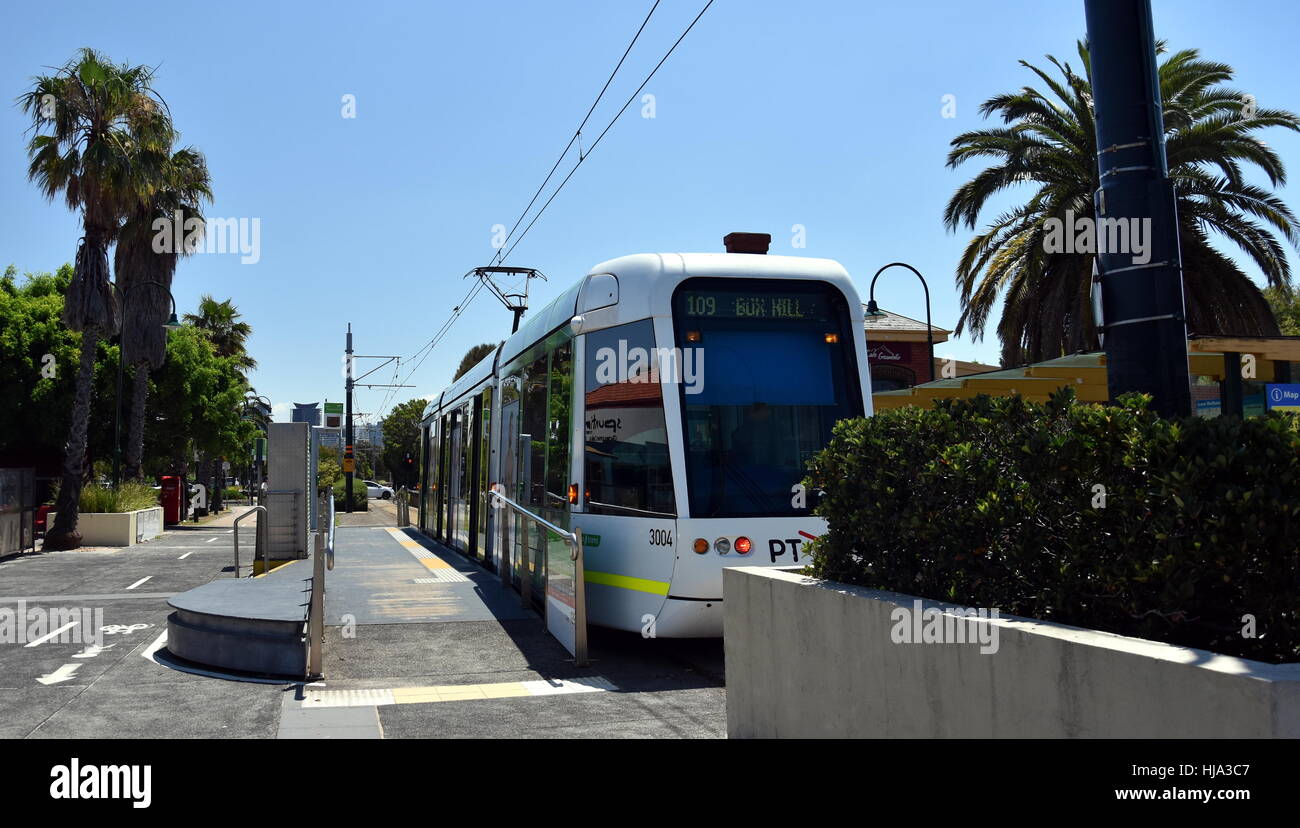 Melbourne, Australia - December 30, 2016. No 109 tram at the Port ...