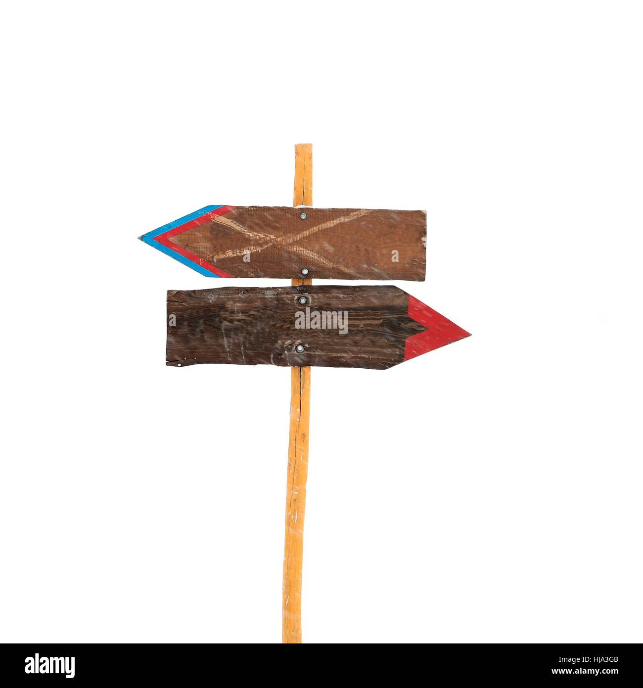 Blank direction signs isolated on white background Stock Photo - Alamy