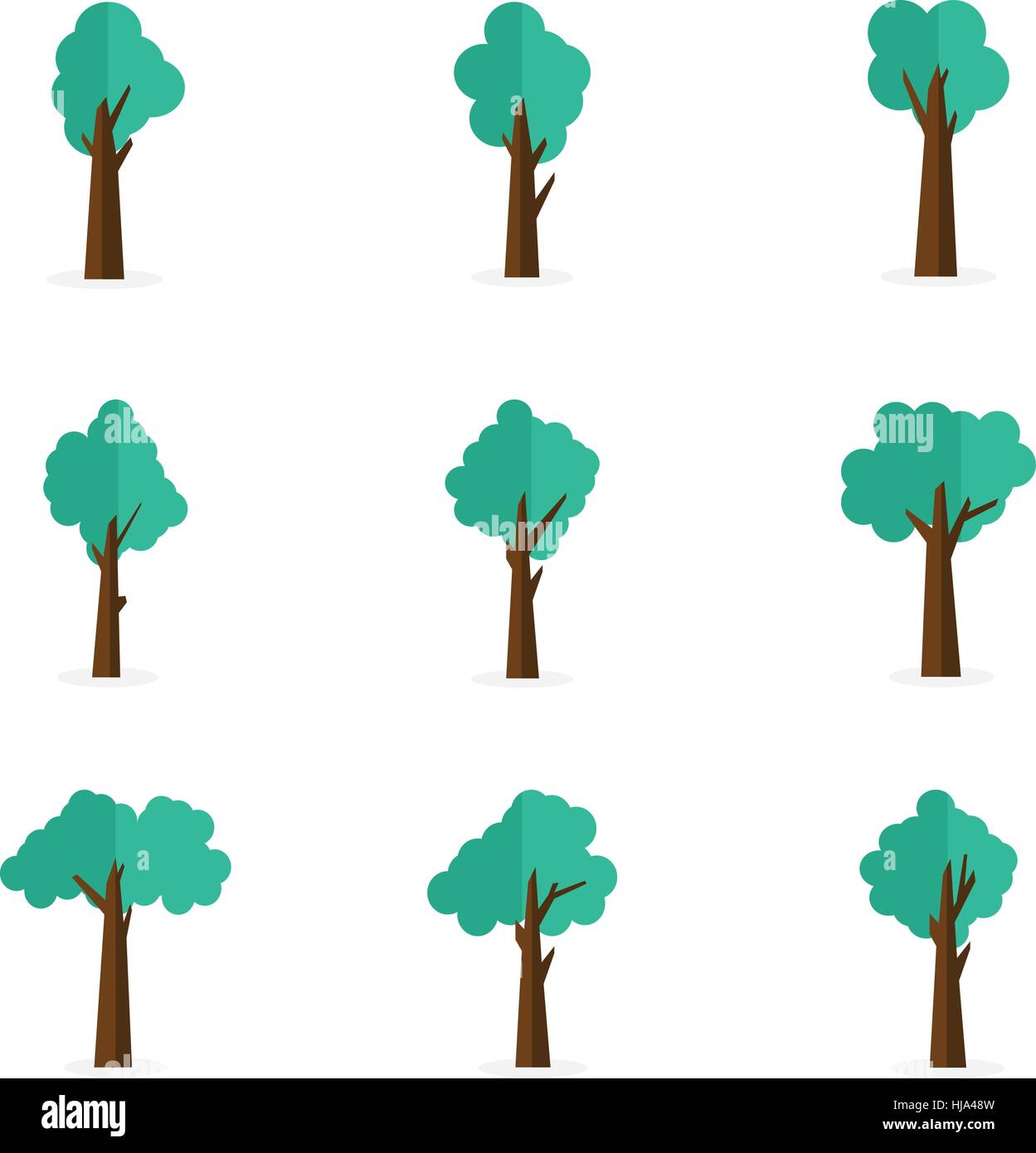 Collection stock of tree vector Stock Vector Image & Art - Alamy