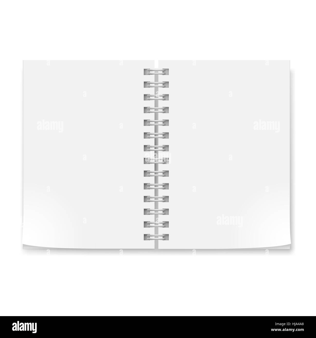 Notebook with sheets . Illustration on white background for creative ...
