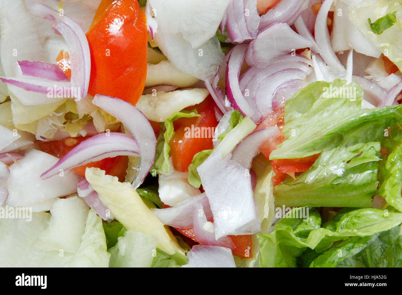 Vegetable salad made of chopped pieces Stock Photo - Alamy