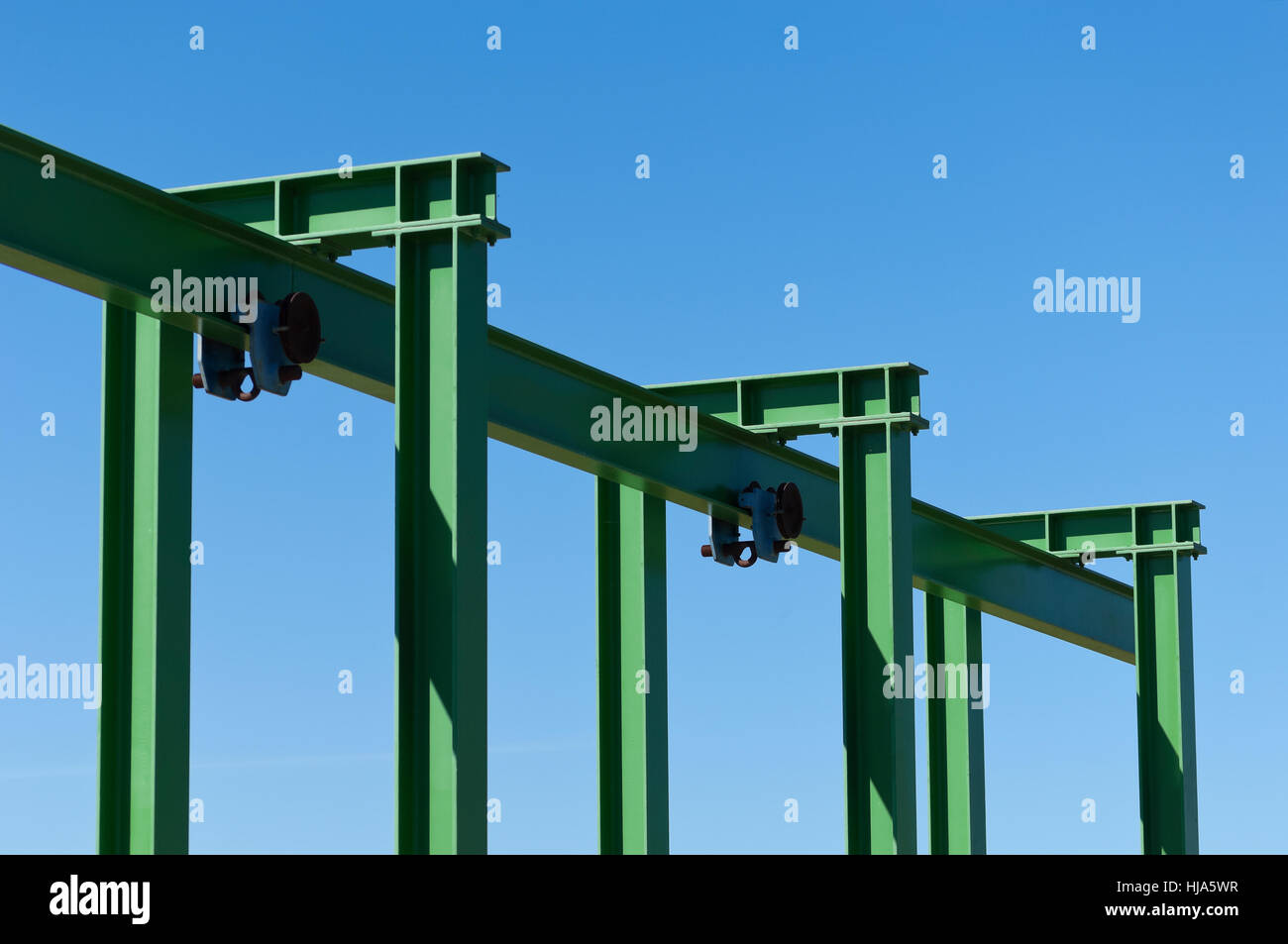 blue, detail, industrial, tackle, green, rail, goal, passage, gate ...