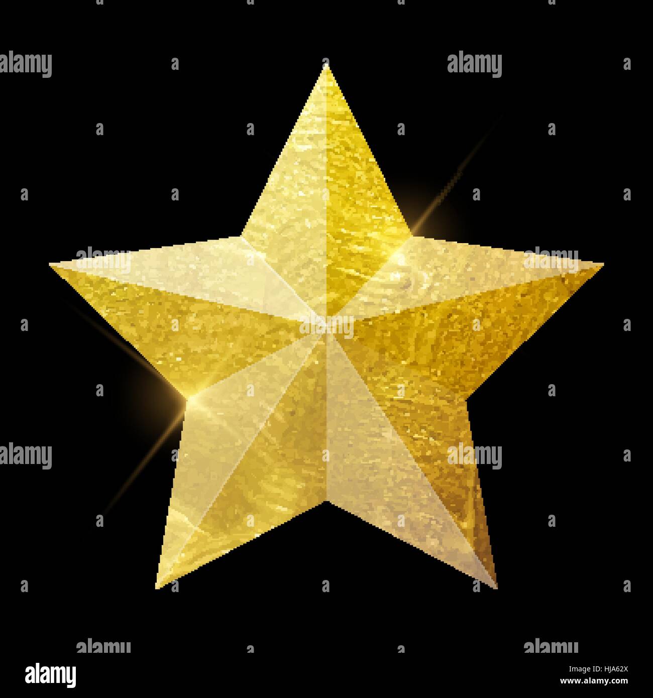 Silhouette of Beautiful Star on Sky Background. Vector Illustrat Stock ...