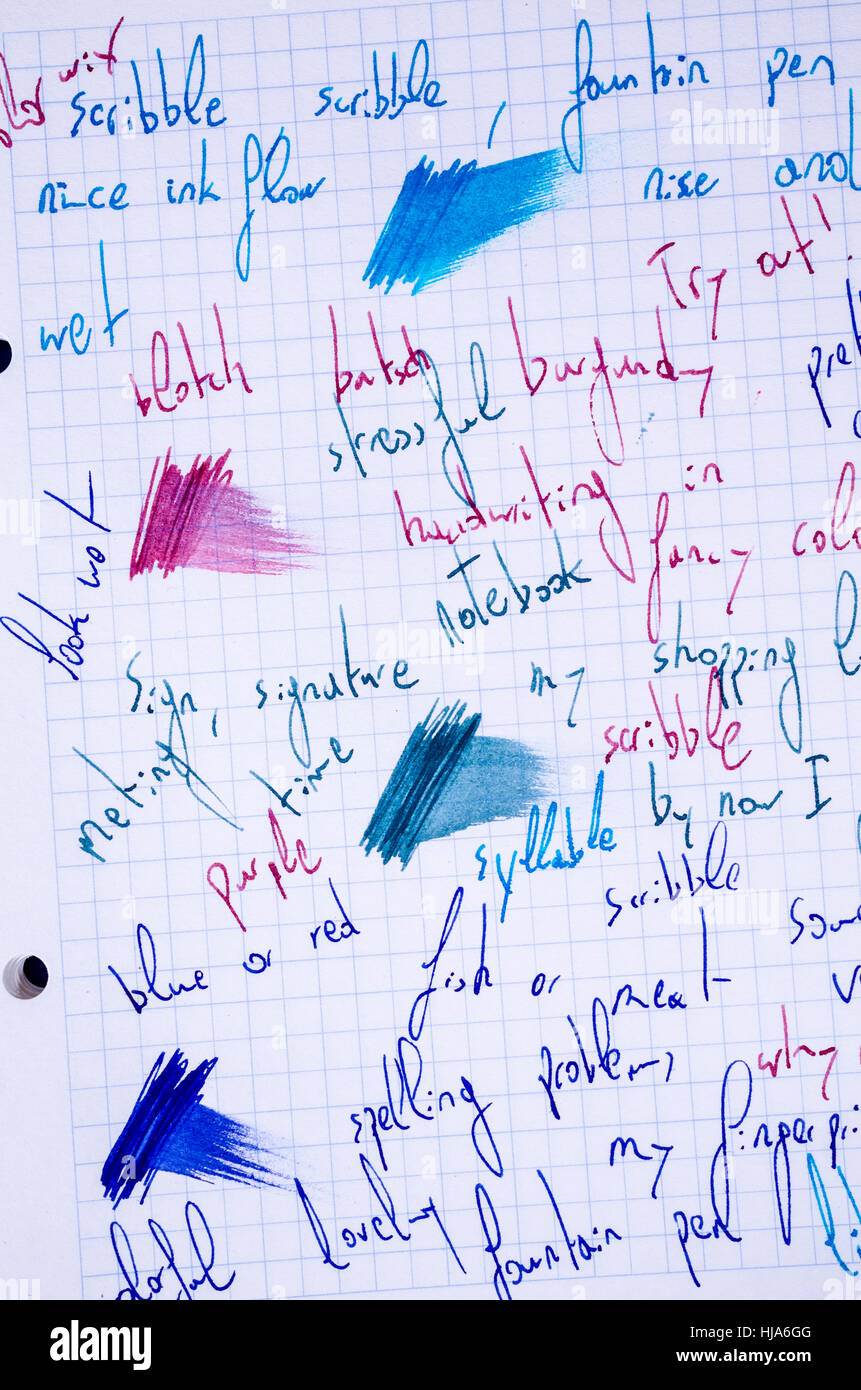 Samples scribling ink blotch smeared hi-res stock photography and ...