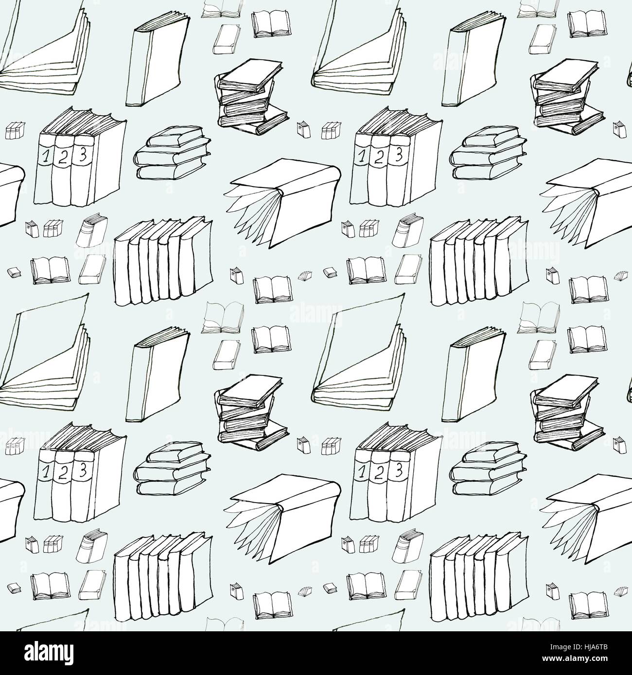 Seamless pattern with books Stock Vector Image & Art - Alamy