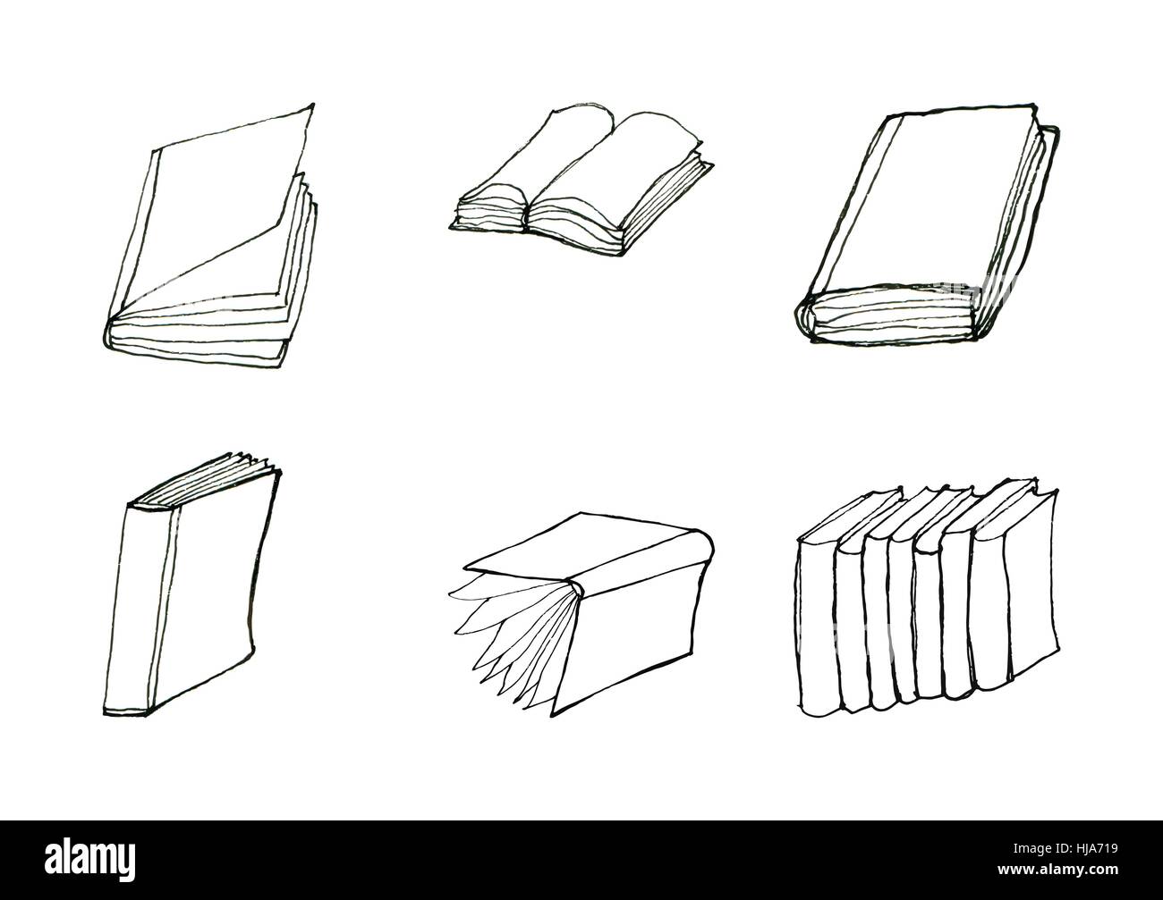 Book doodles set Stock Vector Image & Art - Alamy