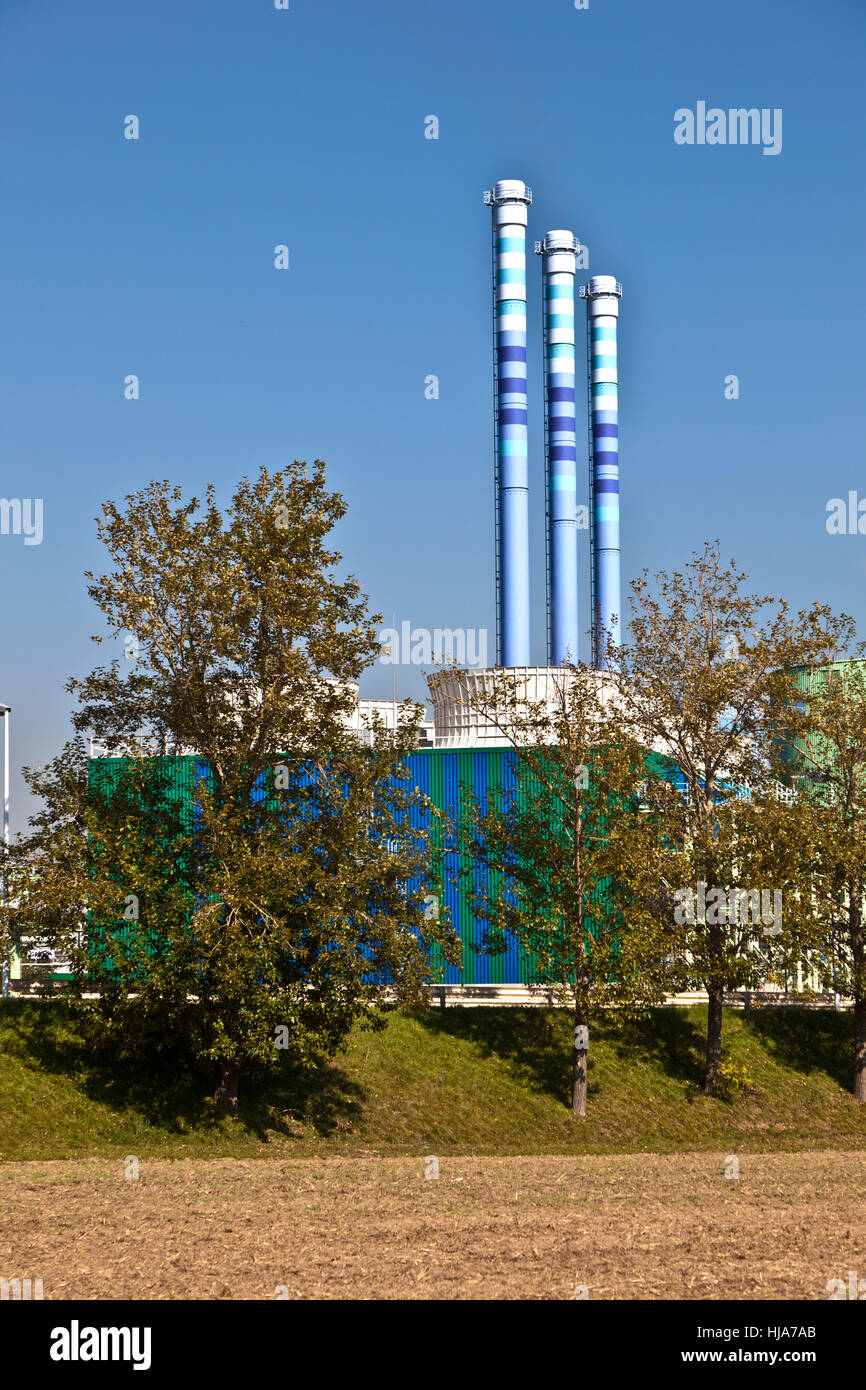 industry, agriculture, farming, silo, firmament, sky, chimney ...