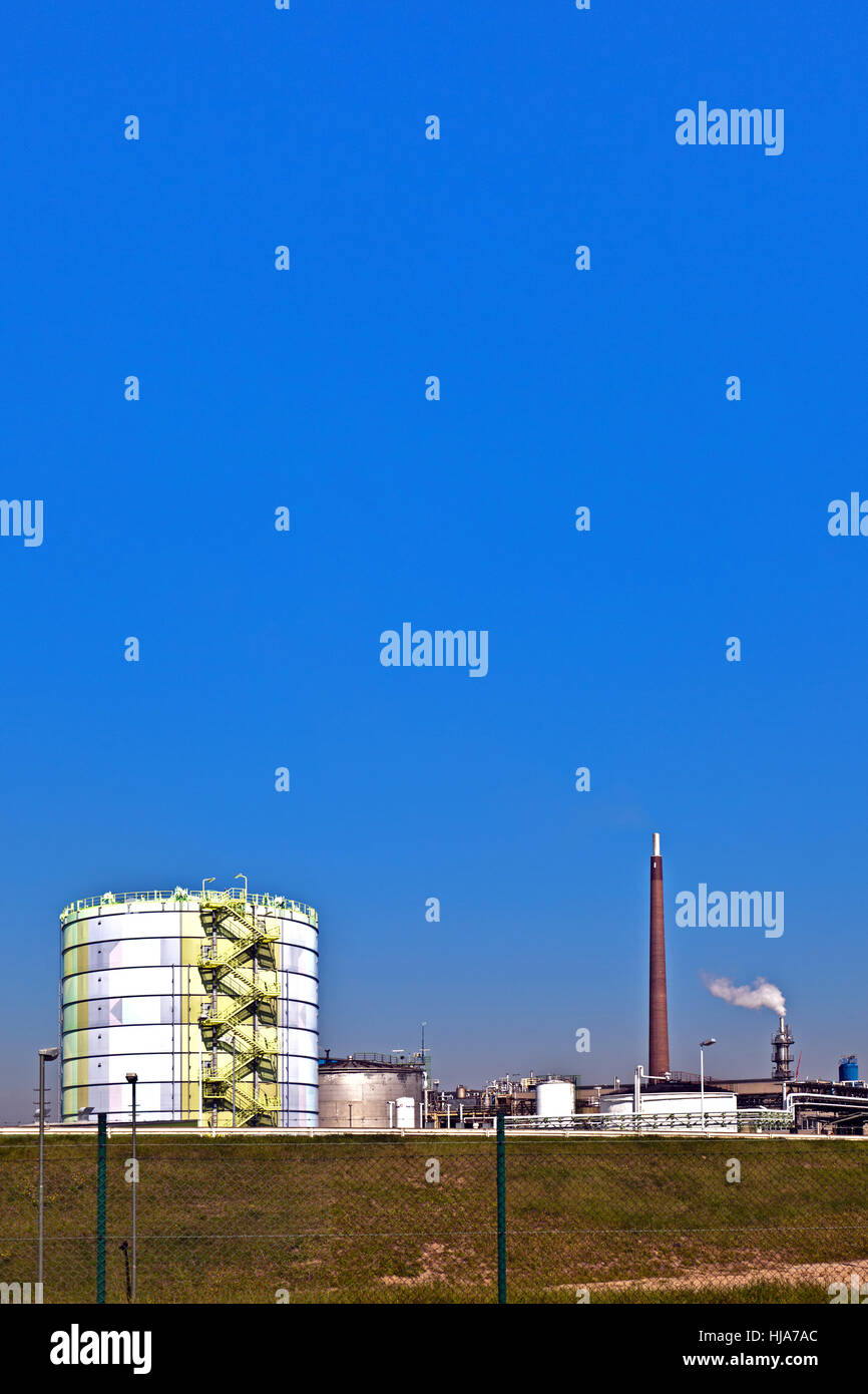 industry, agriculture, farming, silo, firmament, sky, chimney ...