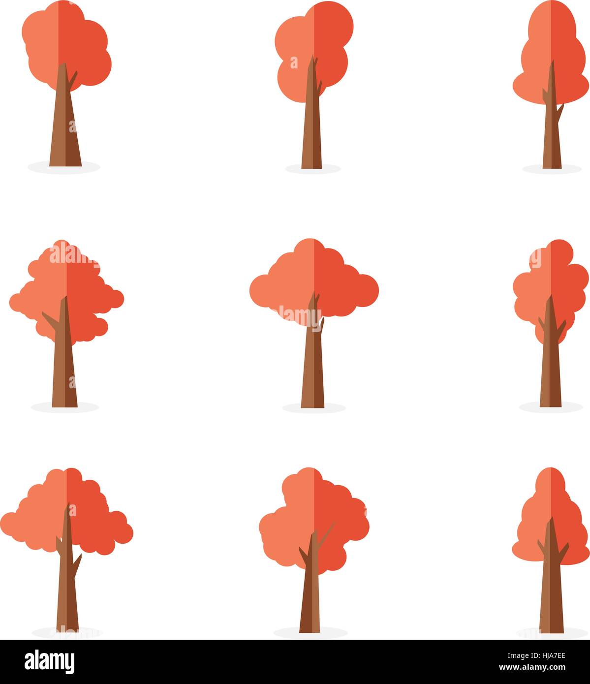 Set of tree various vector art Stock Vector Image & Art - Alamy