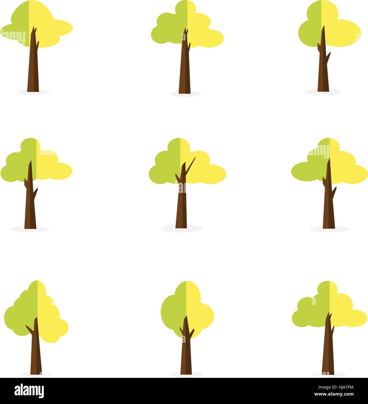 Set of tree object decoration Stock Vector Image & Art - Alamy
