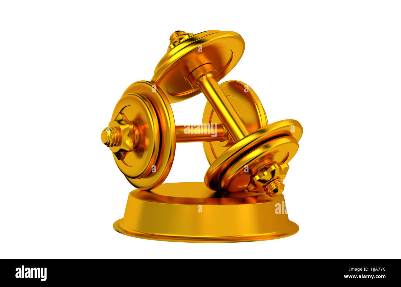 Gold Dumbbell High Resolution Stock Photography and Images - Alamy