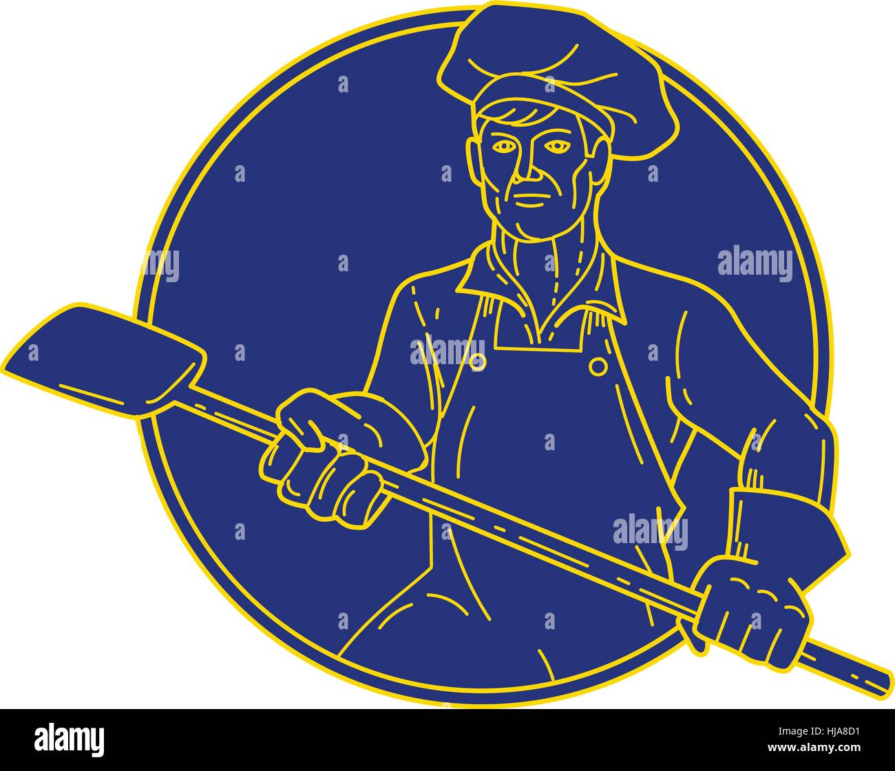 Isolated front view pizza Stock Vector Images - Alamy