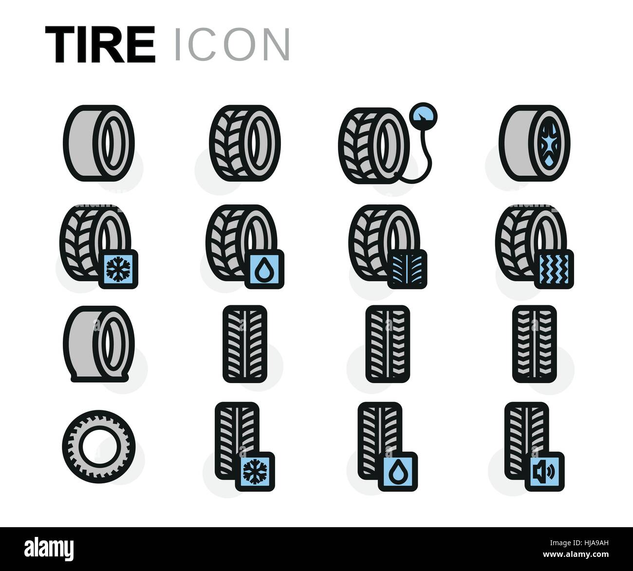 Flat Tire Vector
