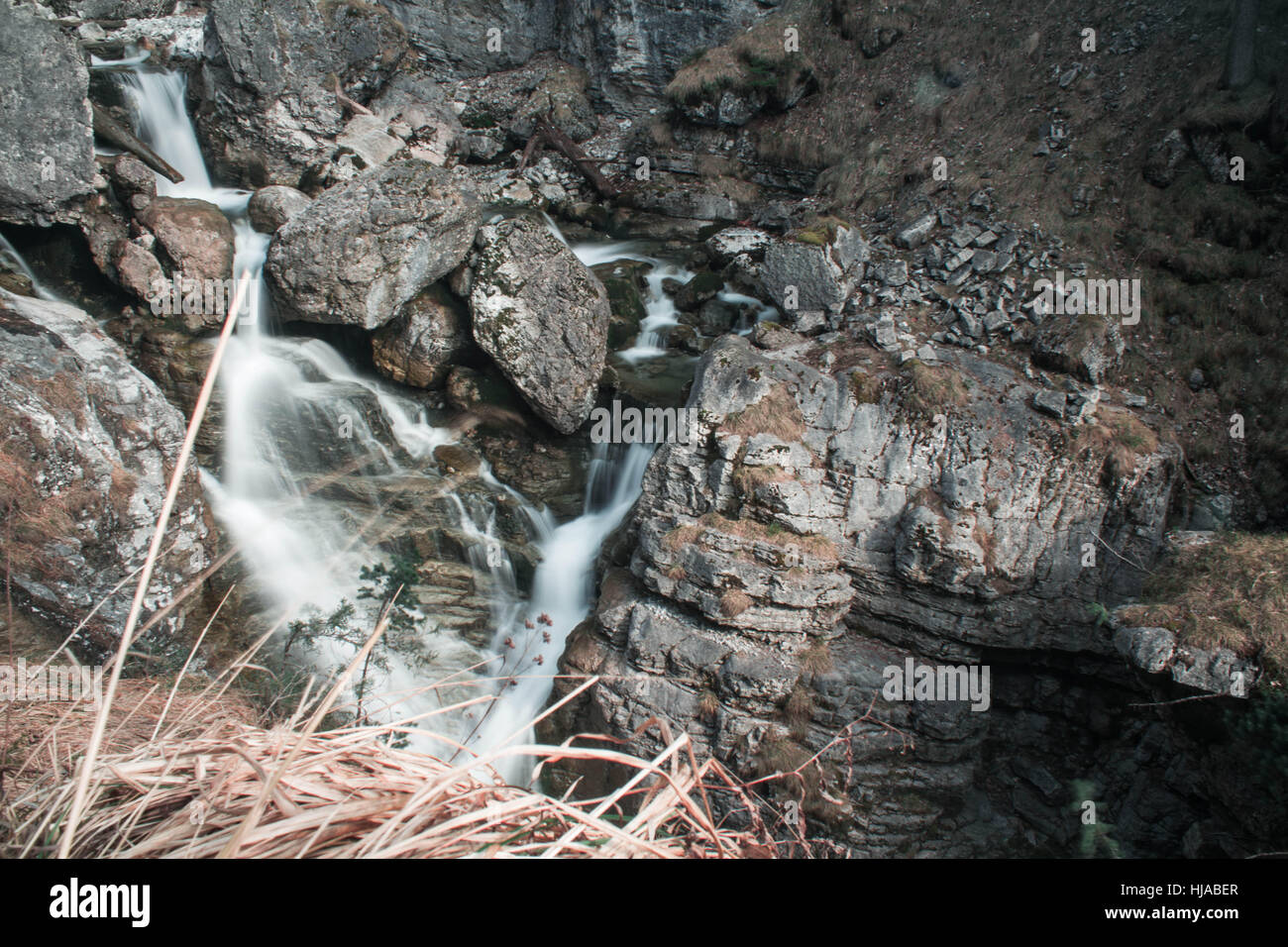 danger, waterfall, ravine, deep, slope, nature, danger, mountains ...