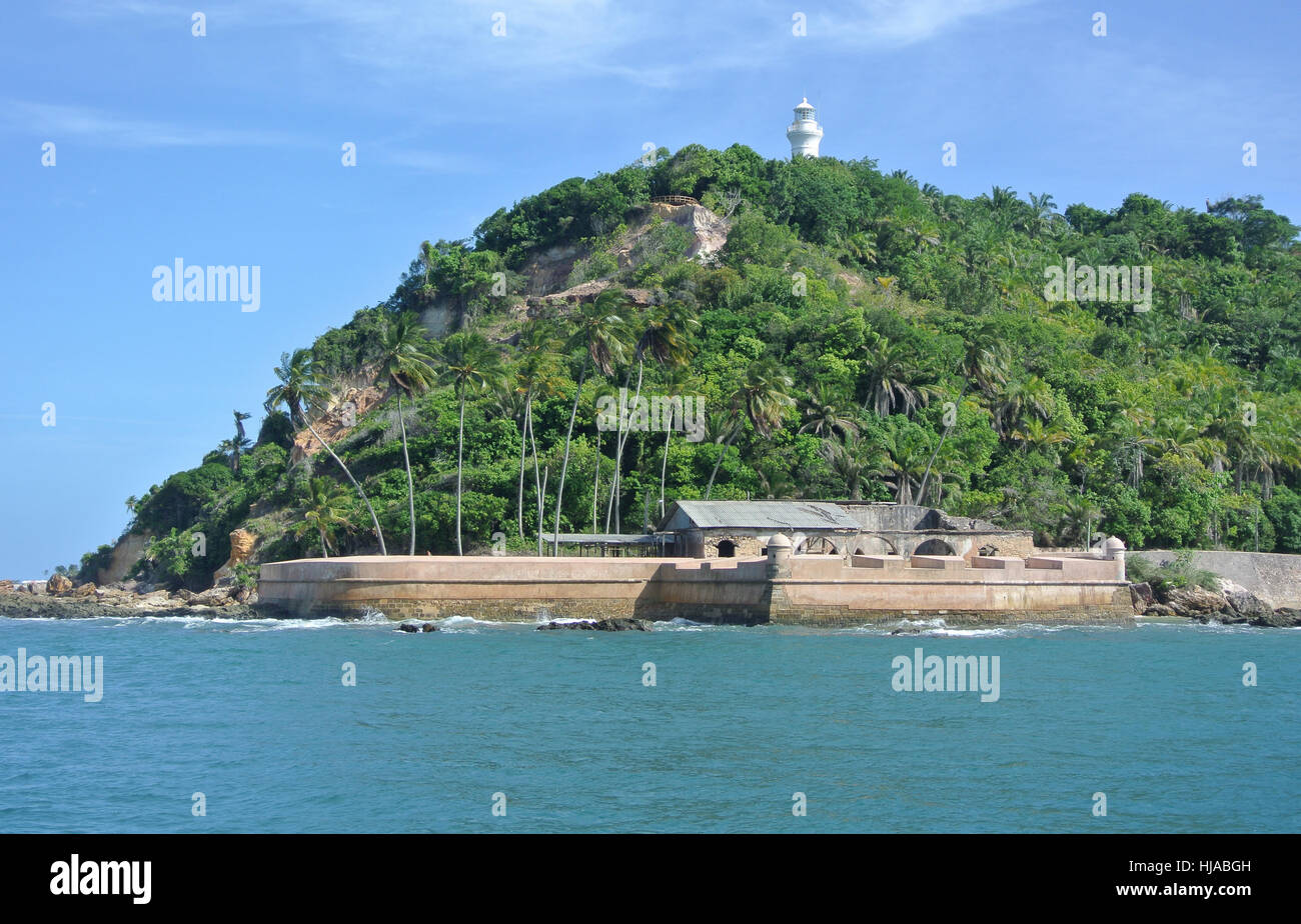 brazil, lighthouse, isle, island, fortress, brazil, south america ...