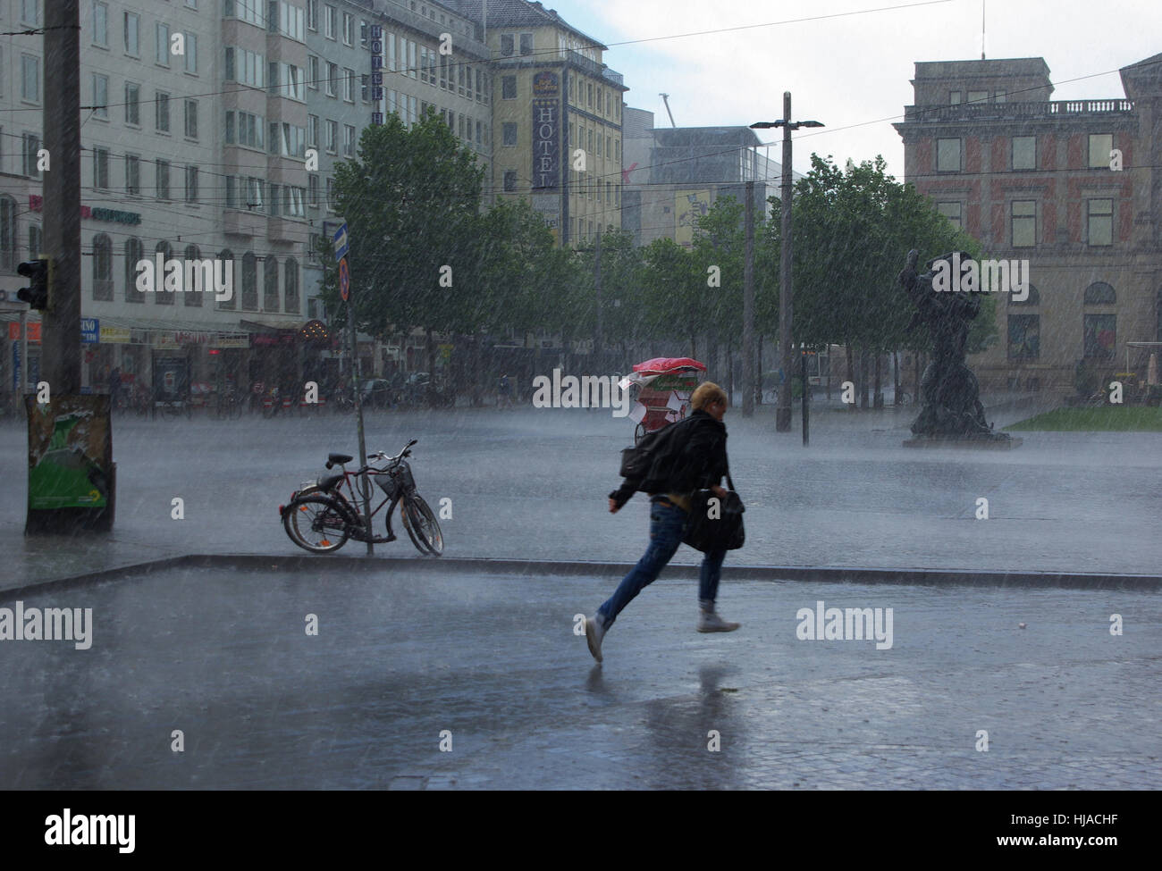 Bremen, Germany. Rain Stock Photo - Alamy