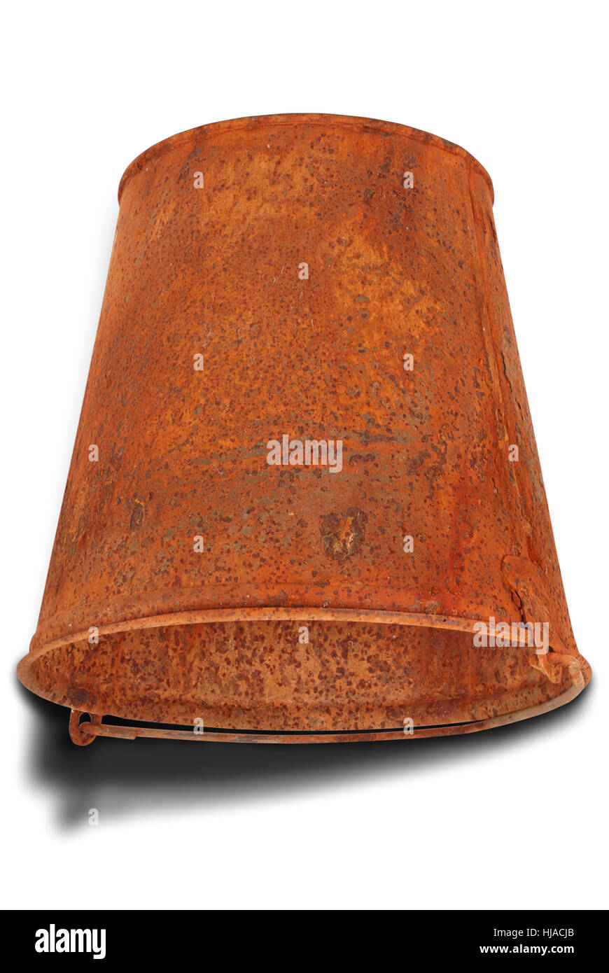 Rusty bucket on white. Clipping path inside Stock Photo - Alamy