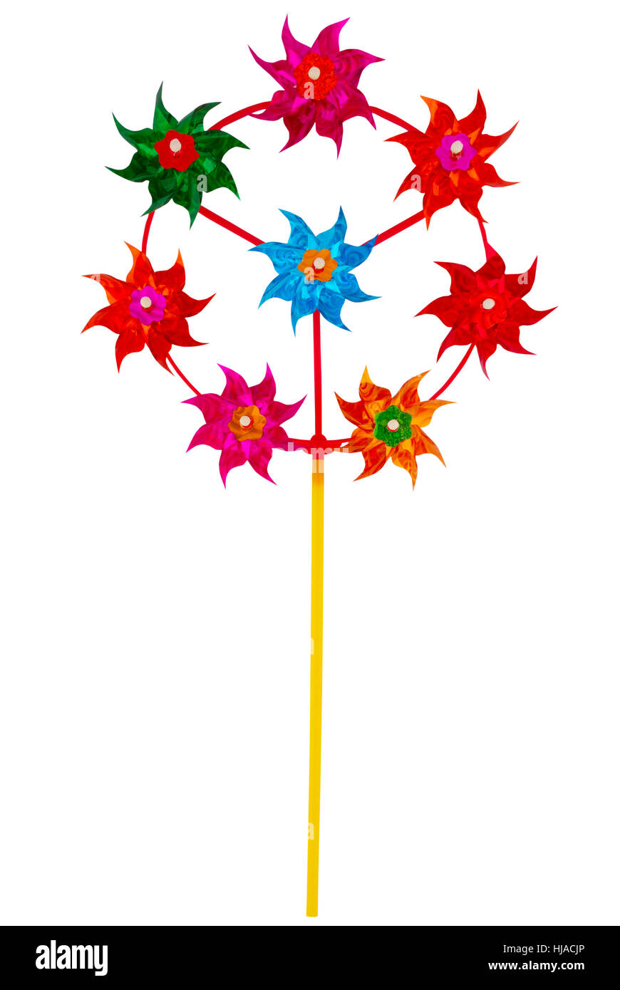 Pinwheel isolated on white. Closeup with clipping path Stock Photo - Alamy