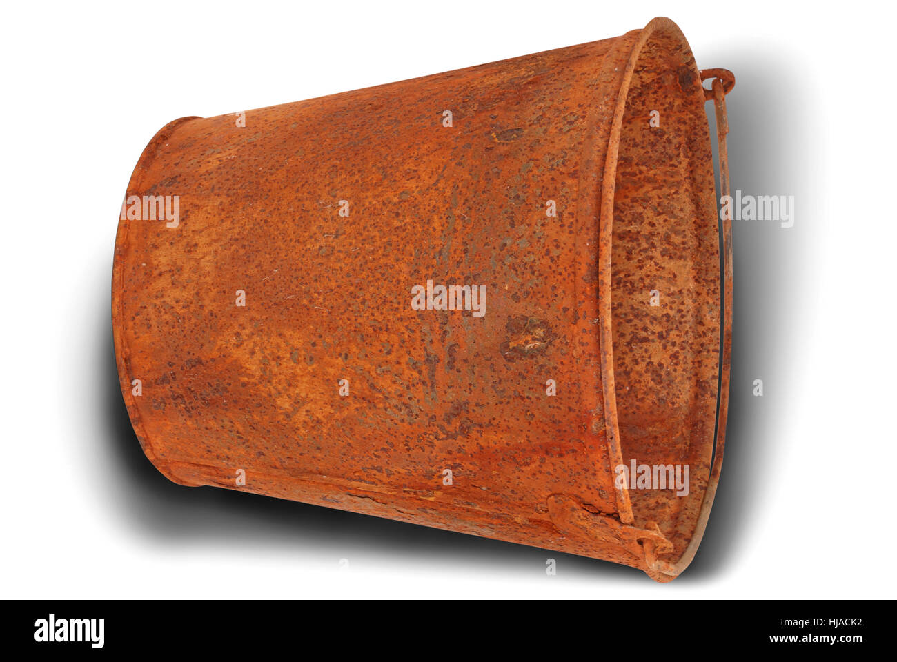 Rusty bucket on white. Clipping path inside Stock Photo - Alamy