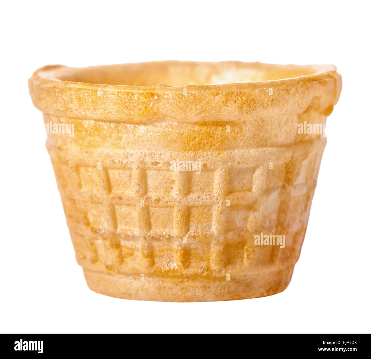 close up wafer cup is isolated on white background Stock Photo - Alamy