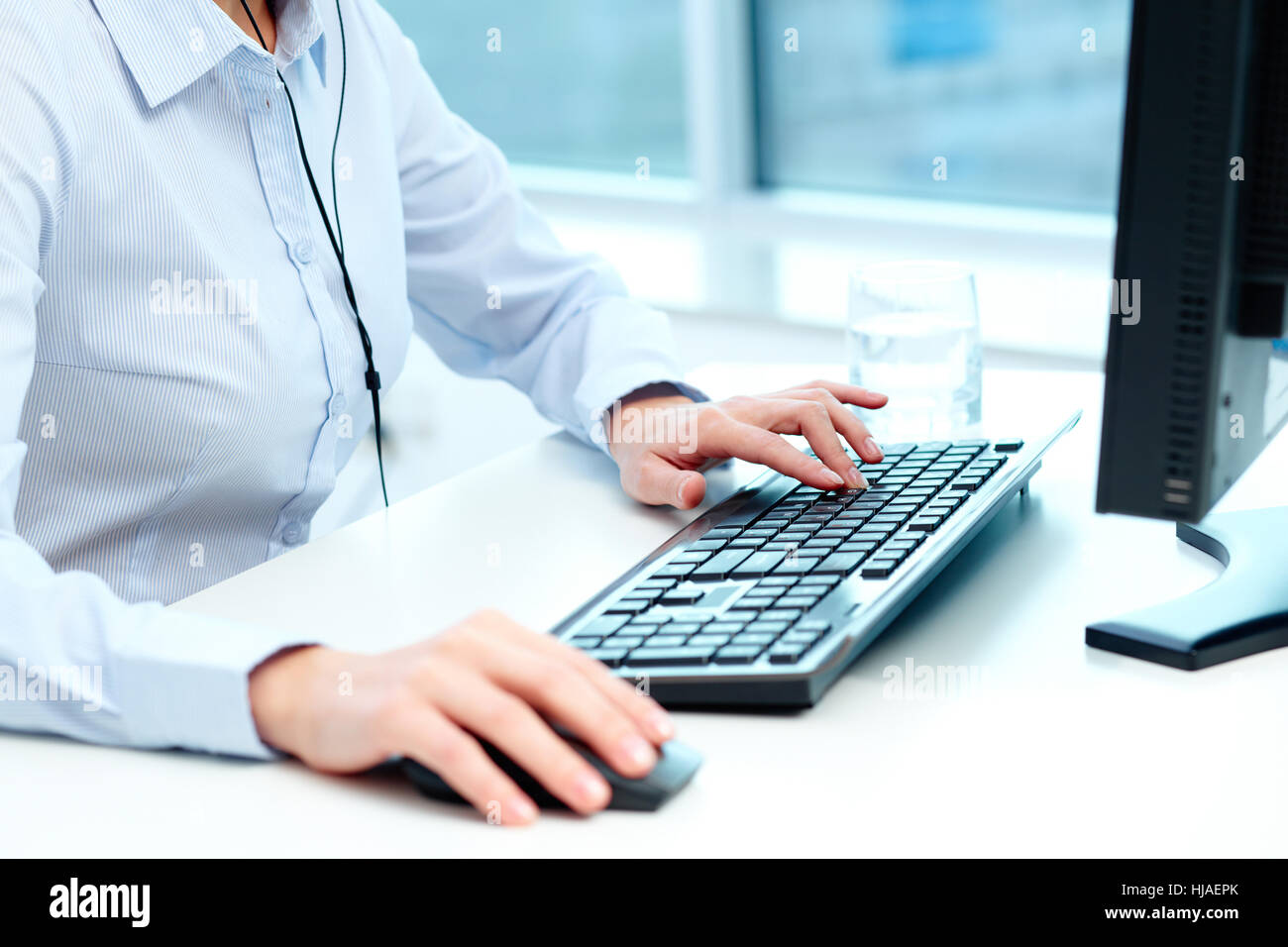 woman, study, career, hand, keyboard, finger, desk, secretary ...