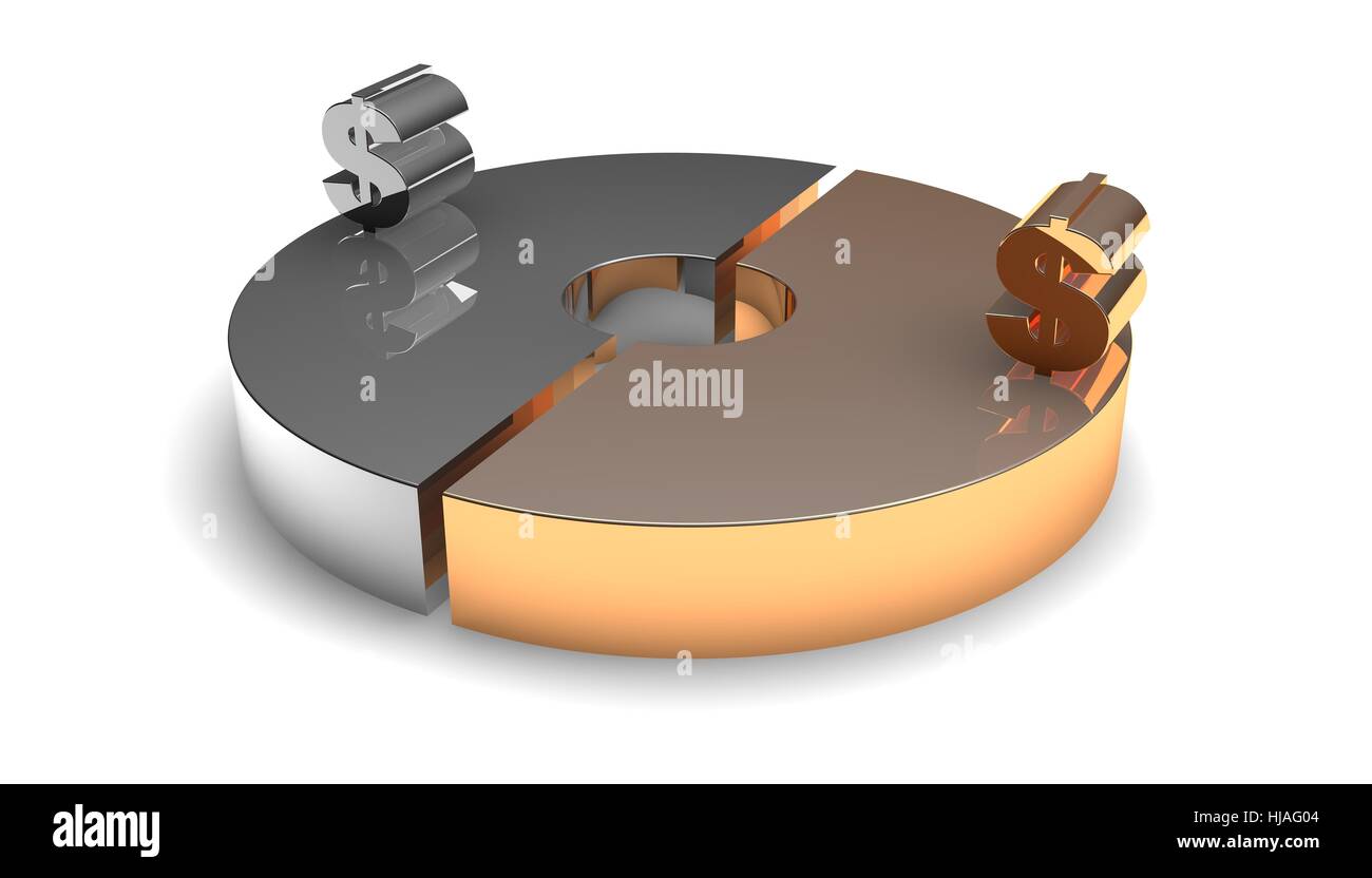 gold and silver graph presenting balance in economy Stock Photo - Alamy