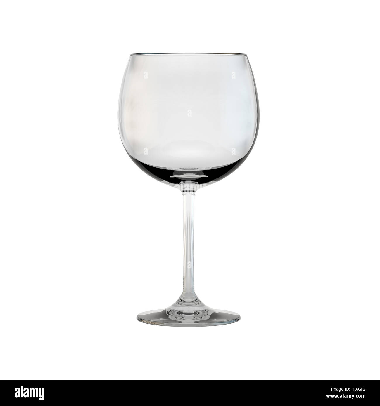 Single wine glass on white background Stock Photo - Alamy