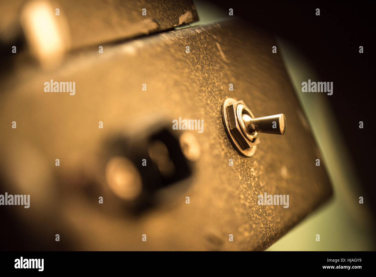 Aged metal toggle Stock Photo - Alamy